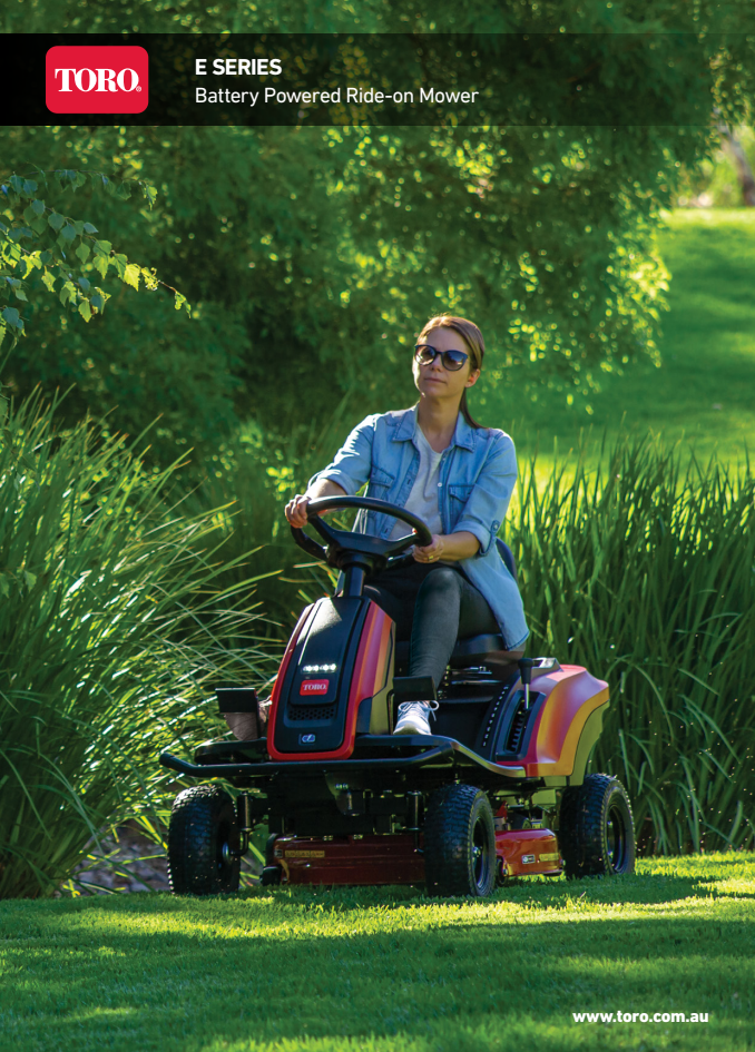 Toro ES3000 30 Battery Ride On Mower Pellows